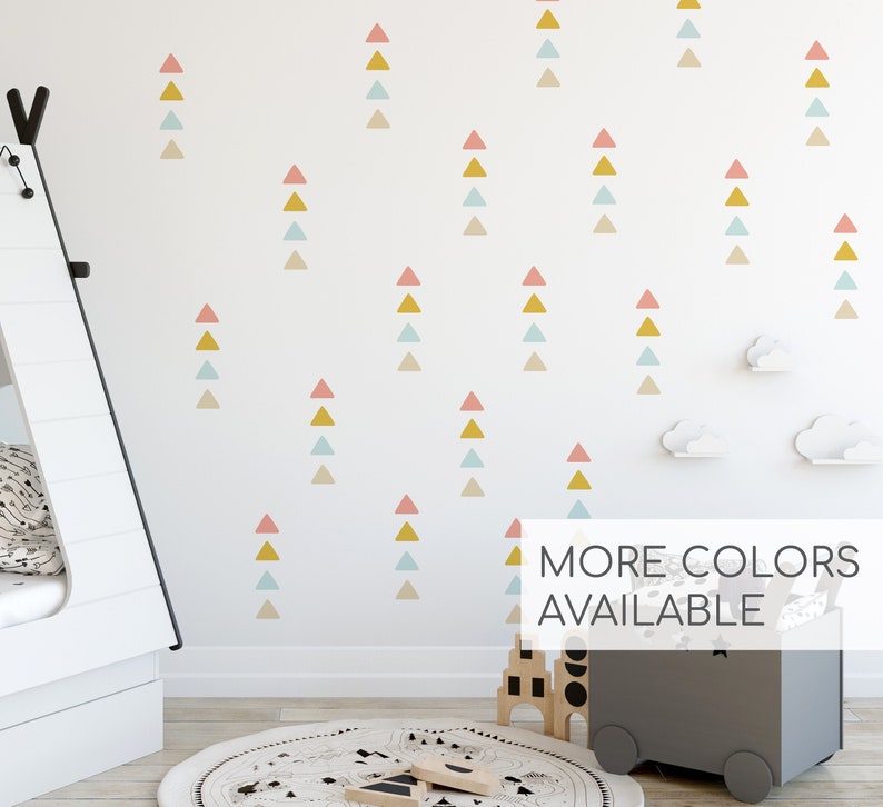 Hand Drawn Triangle Wall Decals Irregular Triangles Wall | Etsy