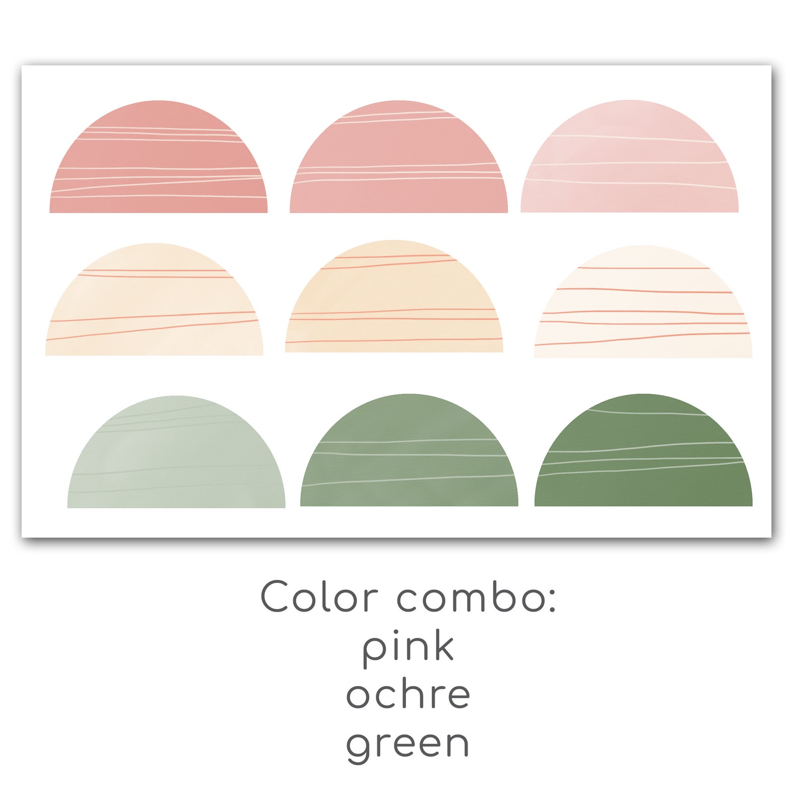 Semi Circle Wall Decals Mid Century Style Fabric Wall - Etsy