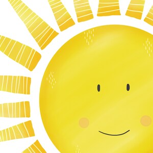 Cute Sun Wall Decal for Kids Room, Nursery Sun Wall Stickers, Sun Wall ...