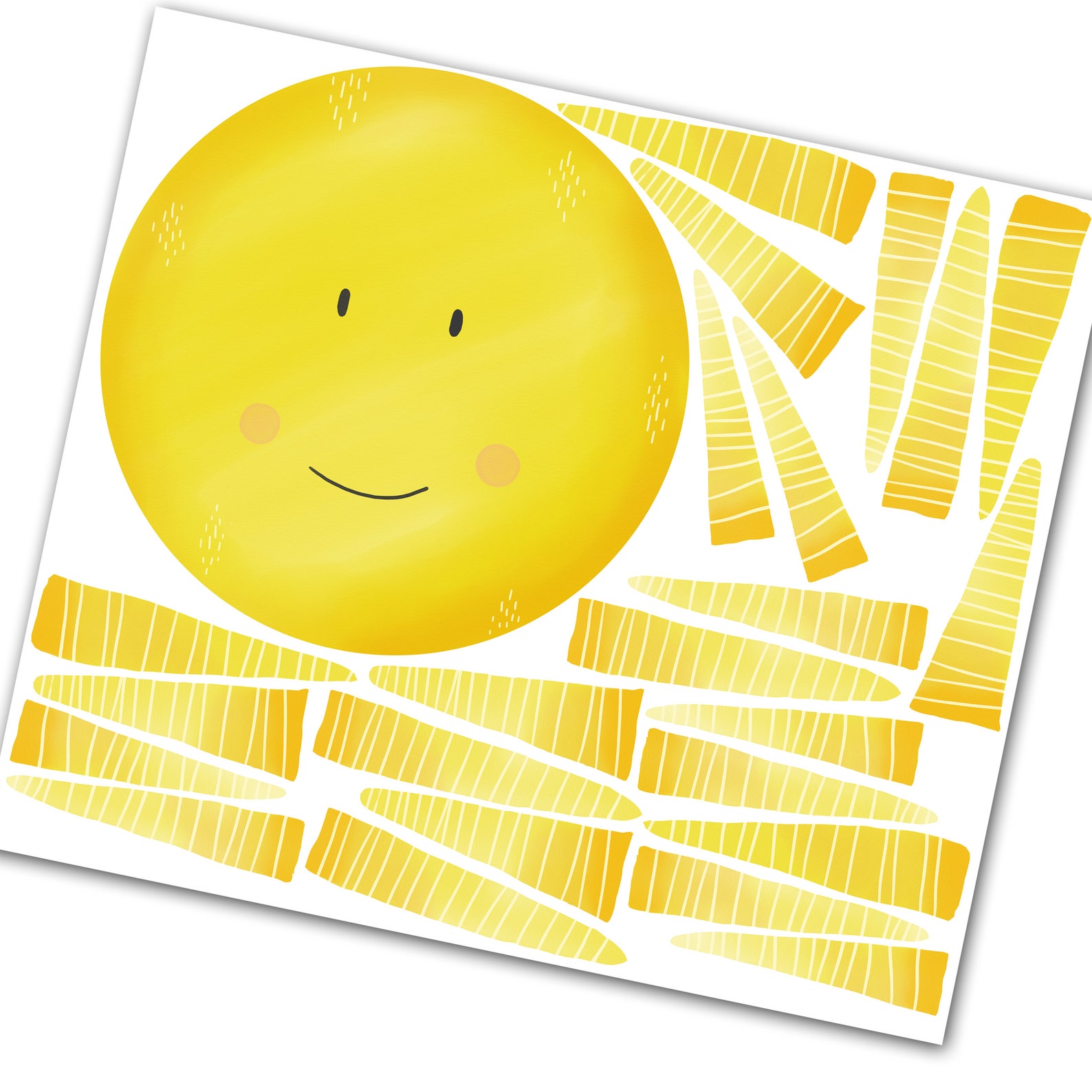 Cute Sun Wall Decal for Kids Room Nursery Sun Wall Stickers - Etsy