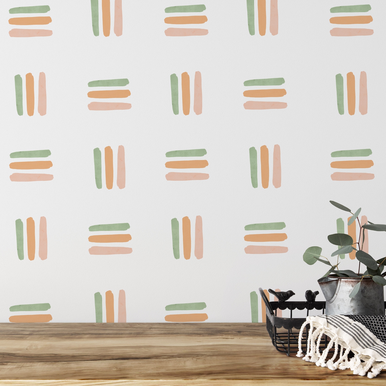 Pastel Lines Wall Decals Hand Drawn Stripes Wall Stickers - Etsy