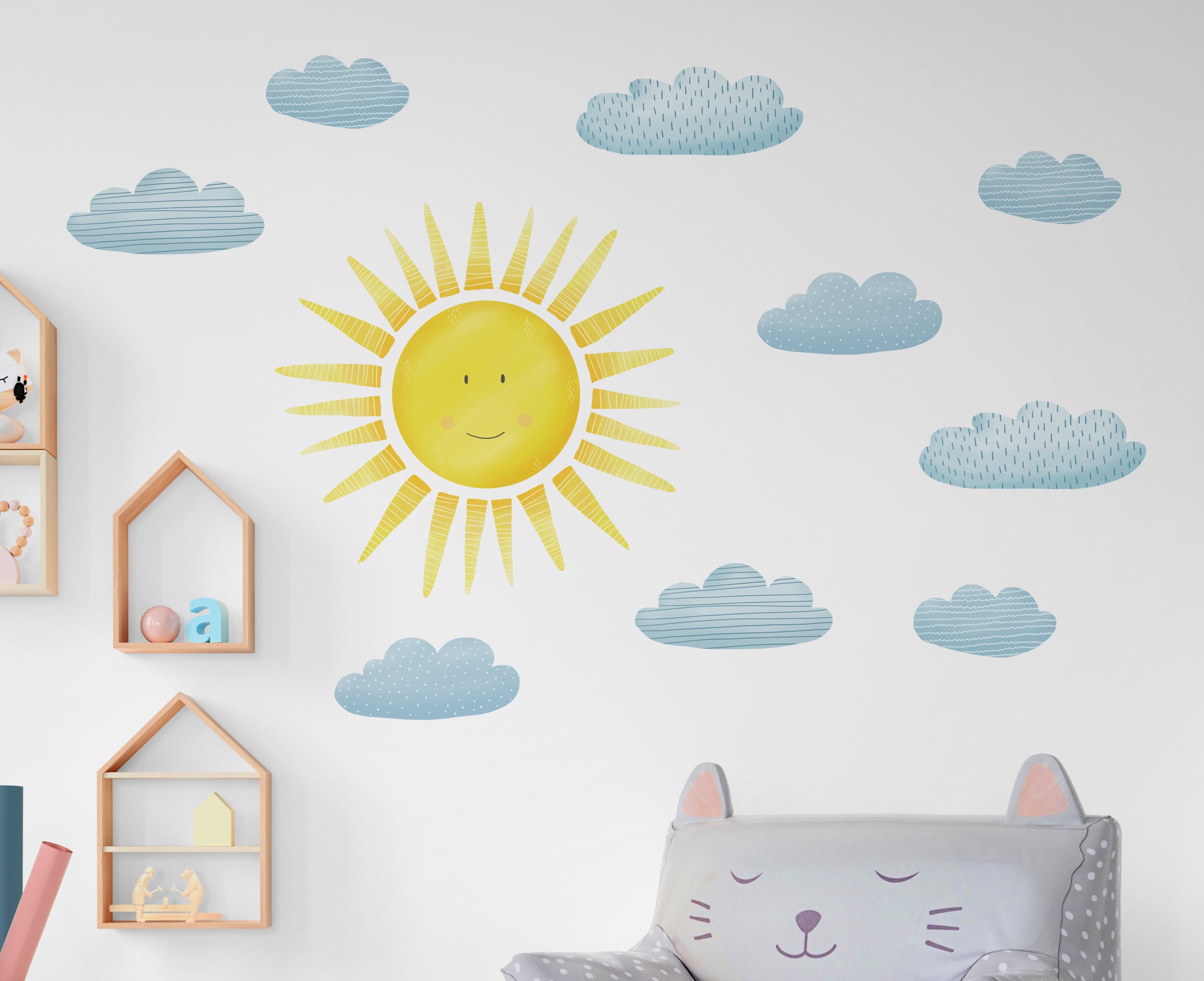 Cloud Wall Decals for Kids Room Nursery Clod Wall Stickers - Etsy