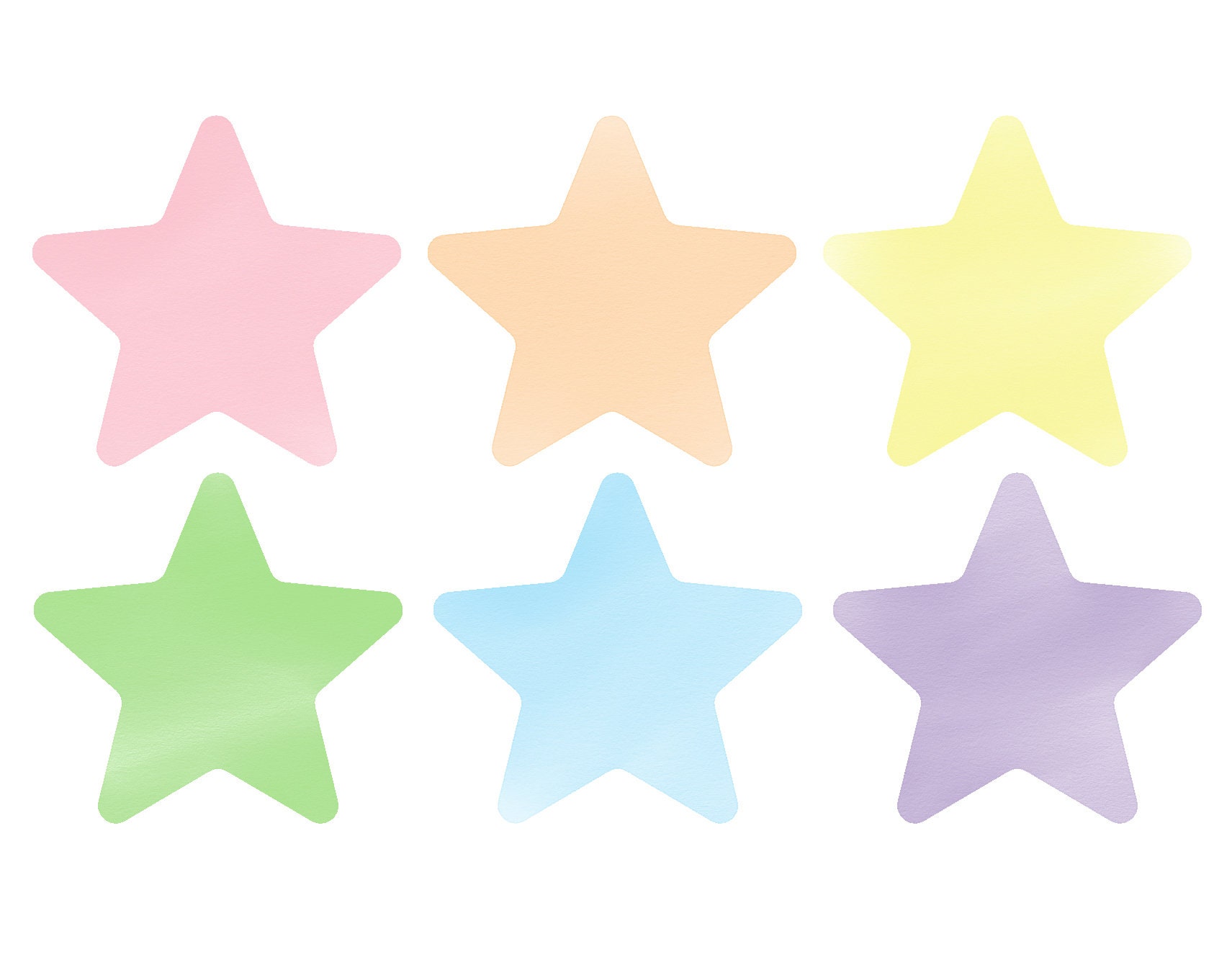 Rainbow Stars Wall Decals Pastel Girl Room Stickers Rainbow - Etsy