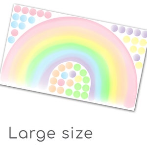 Rainbow Wall Decals, Pastel Girl Room Stickers, Rainbow and Polka Dots ...