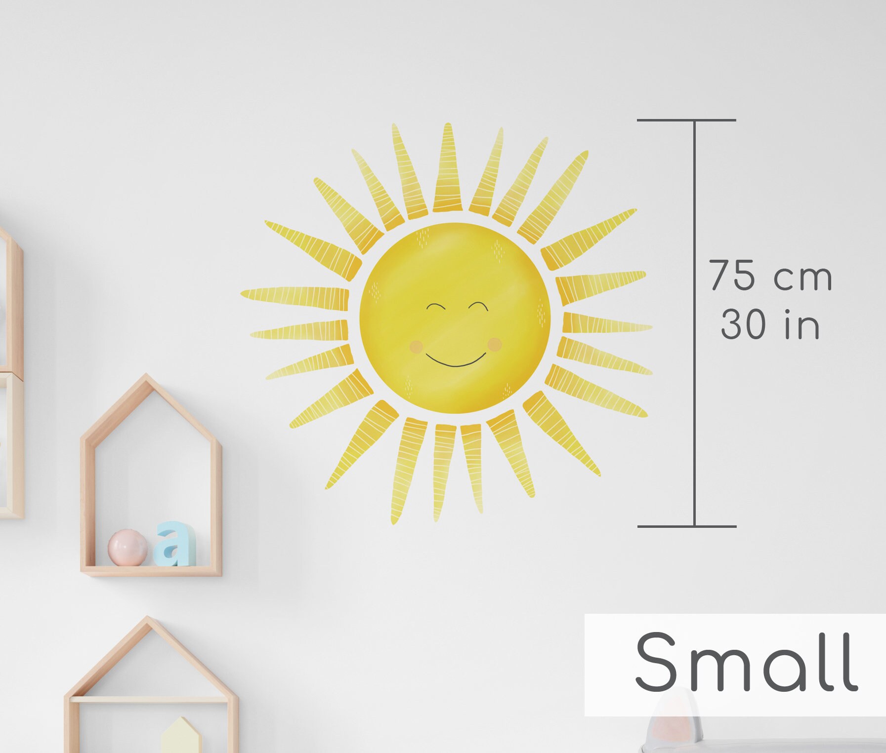 Cute Sun Wall Decal for Kids Room Nursery Sun Wall Stickers | Etsy