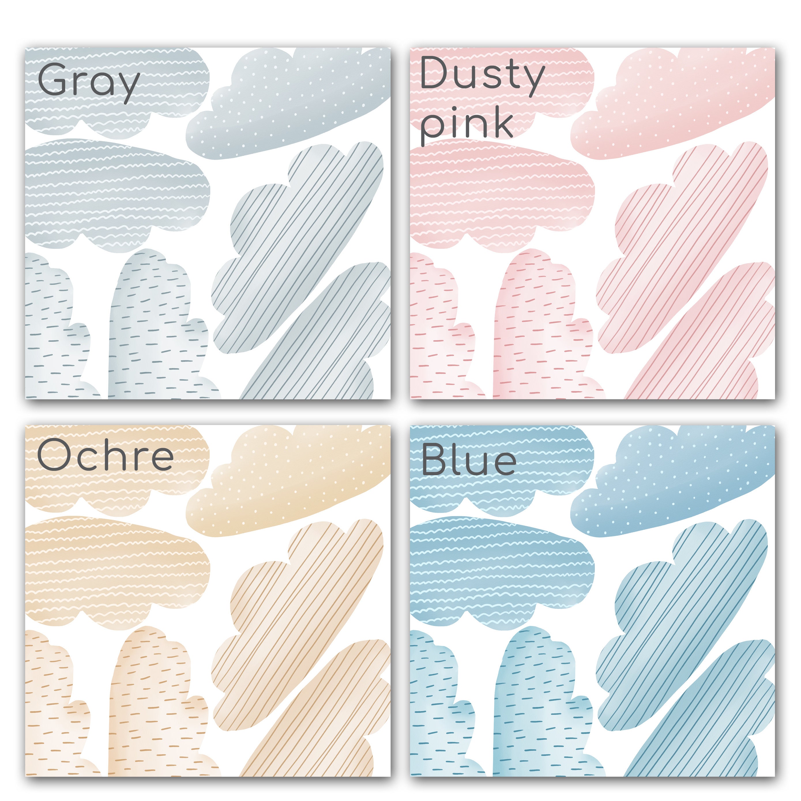 Cloud Wall Decals for Kids Room Nursery Clod Wall Stickers - Etsy