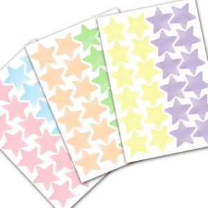 Rainbow Stars Wall Decals, Pastel Girl Room Stickers, Rainbow Color ...