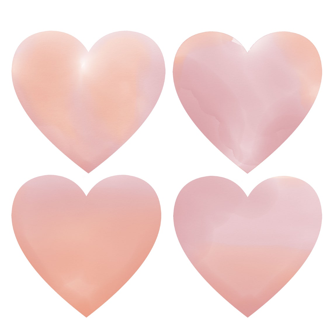 Blush Pink Heart Wall Decals Girl Room Wall Stickers Nursery - Etsy