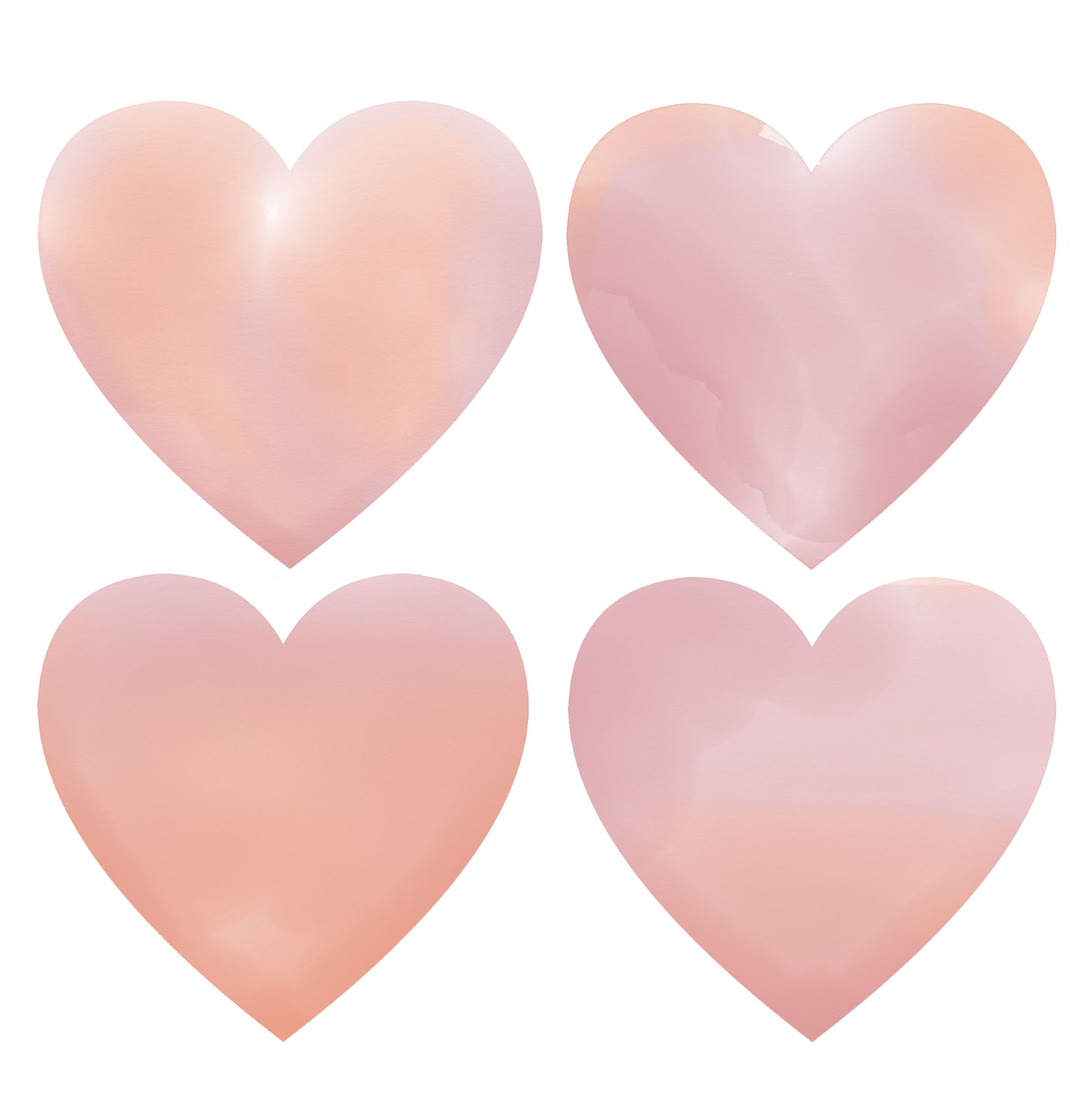 Blush Pink Heart Wall Decals Girl Room Wall Stickers Nursery - Etsy