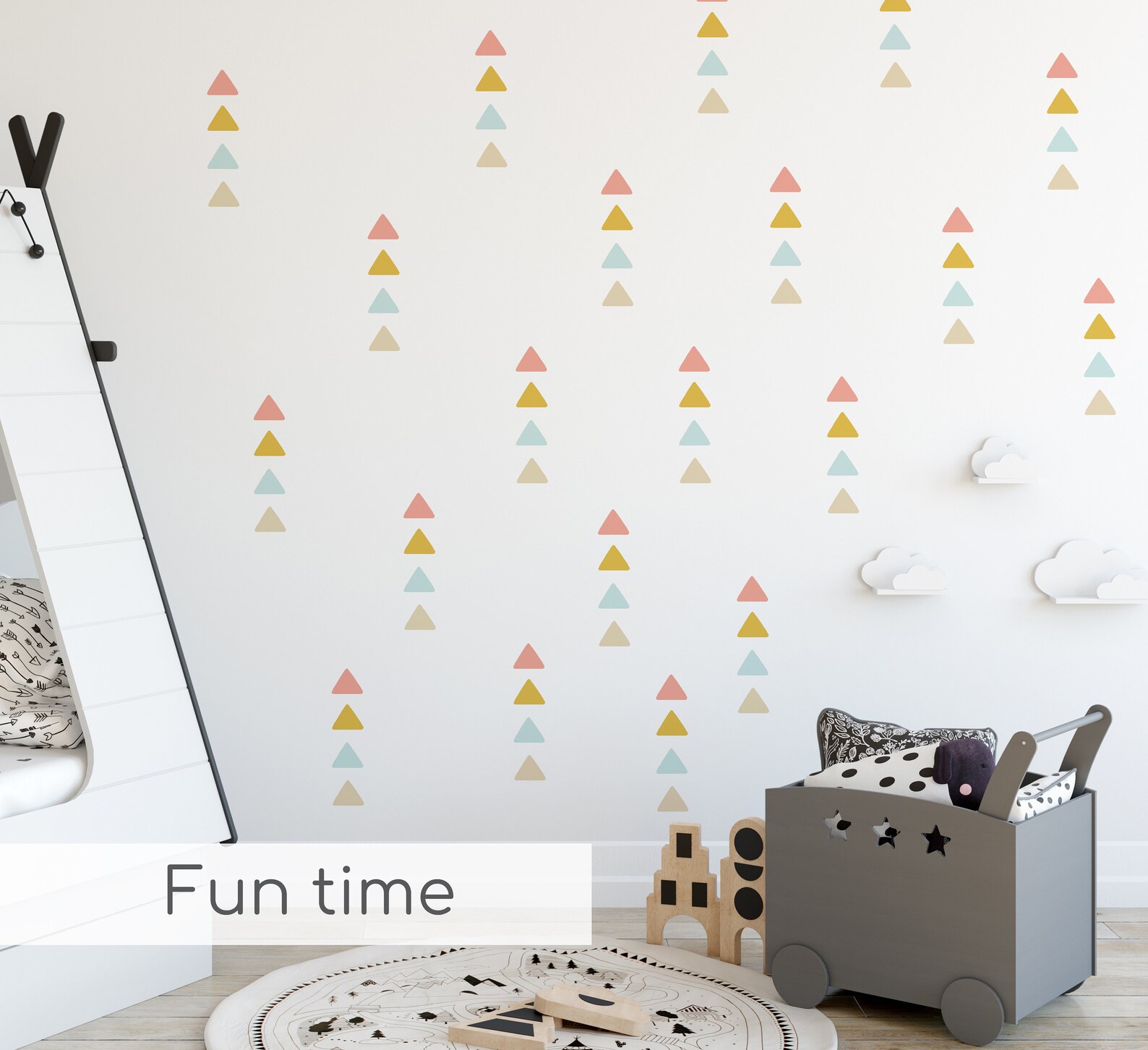 Hand Drawn Triangle Wall Decals Irregular Triangles Wall | Etsy