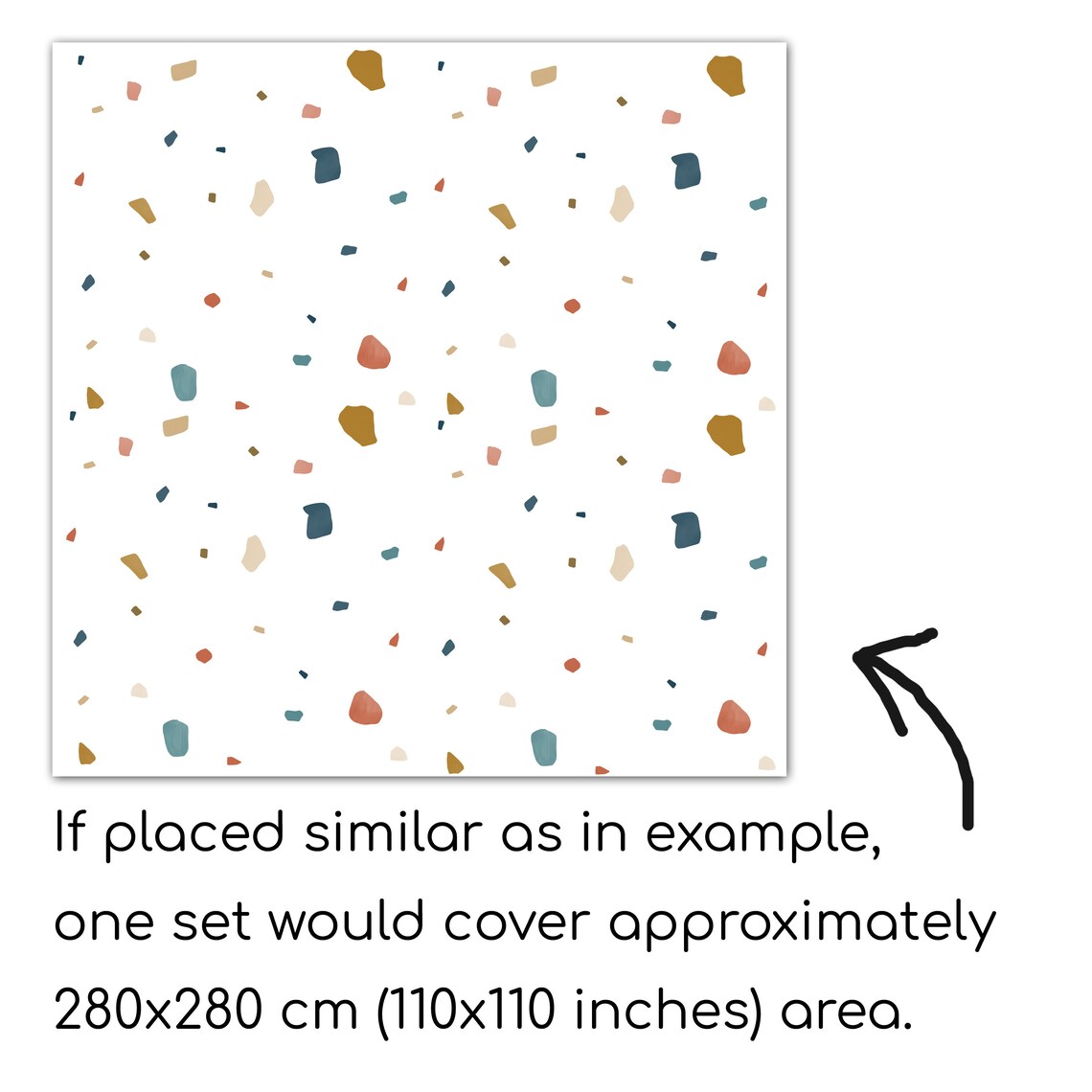 Pastel Terrazzo Wall Decals Abstract Fabric Wall Stickers - Etsy