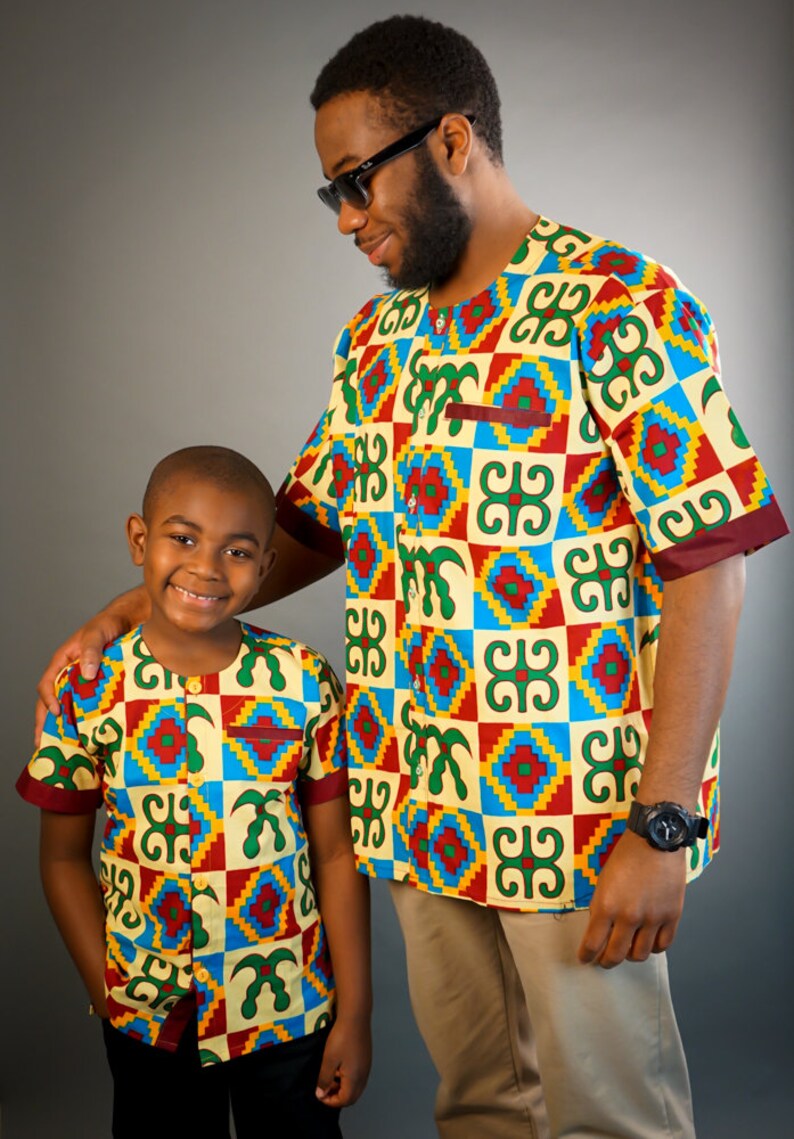 African Print Boy Shirt, African Shirt, Dashiki Shirt, Kwanzaa Shirt ...