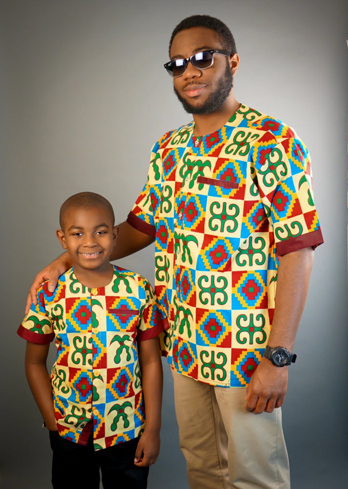 African Print Boy Shirt, African Shirt, Dashiki Shirt, Kwanzaa Shirt ...