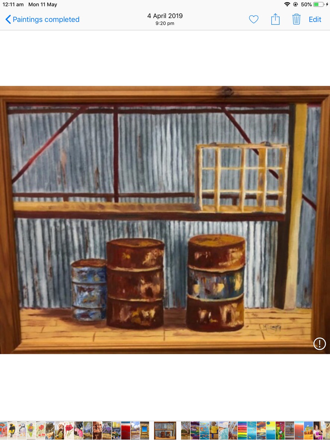 The Desolate Garage, Framed, Oil Painting,shed,man Cave, Metal Shed ...
