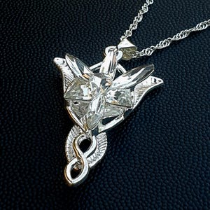 Arwen Evenstar Necklace: Crystal Cubic Zirconia Silver Pendant - Etsy