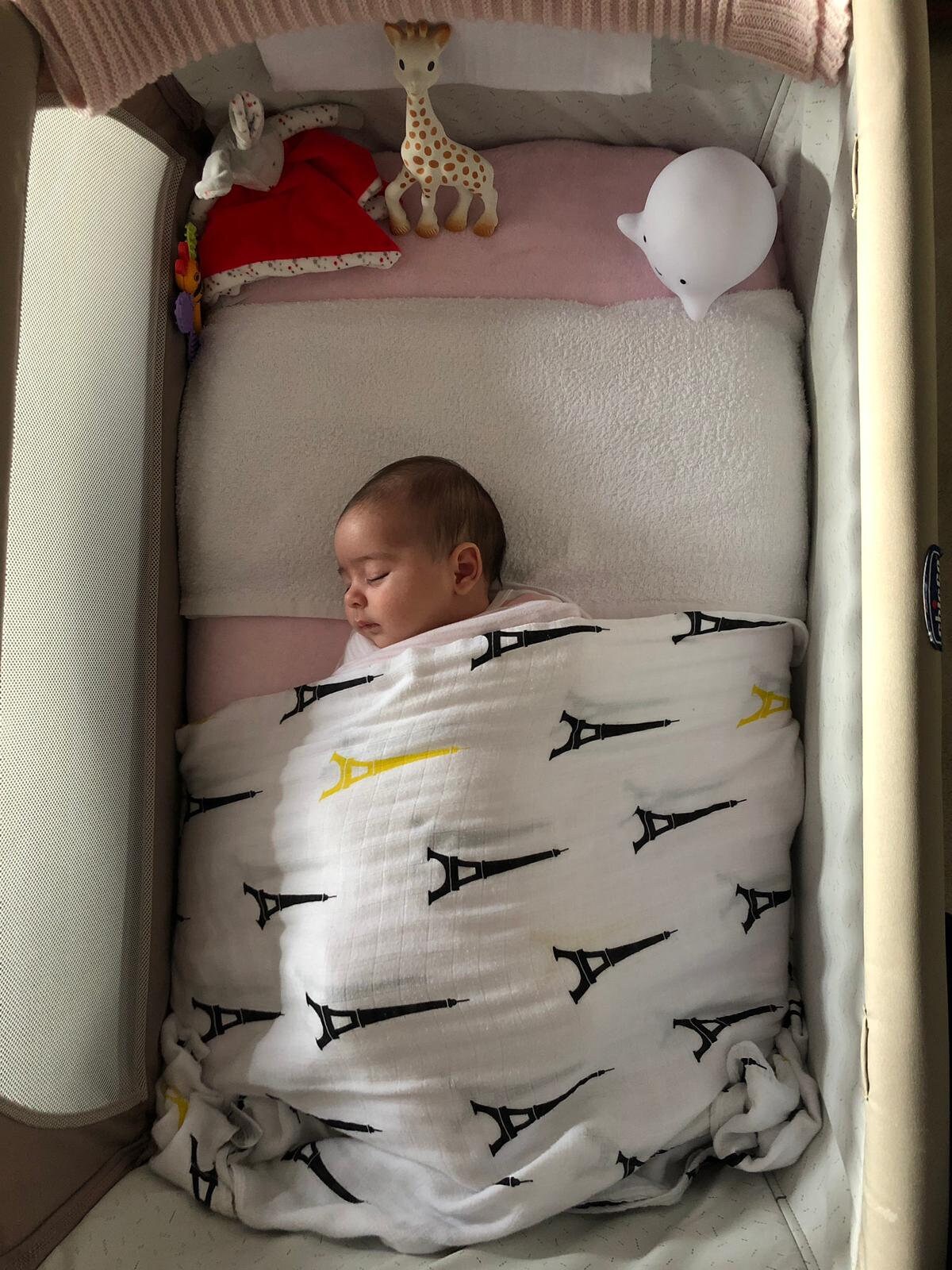 French Baby Muslin, Bamboo and Cotton Muslin Swaddle, Eiffel Tower ...