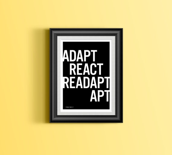 Adapt React Readapt Apt the Office US High Quality Poster | Etsy UK