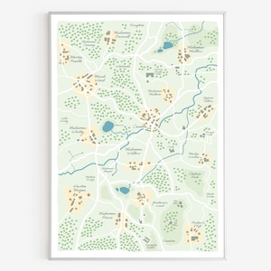 Midsomer Murders Locations Map Poster High Quality Print - Etsy