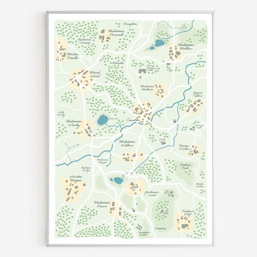 Midsomer Murders Locations Map Poster High Quality Print - Etsy UK