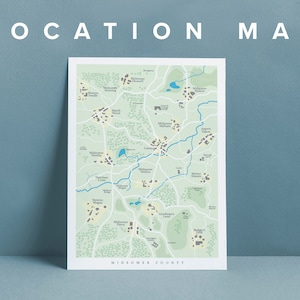 Midsomer Murders Locations Map Poster High Quality Print | Etsy