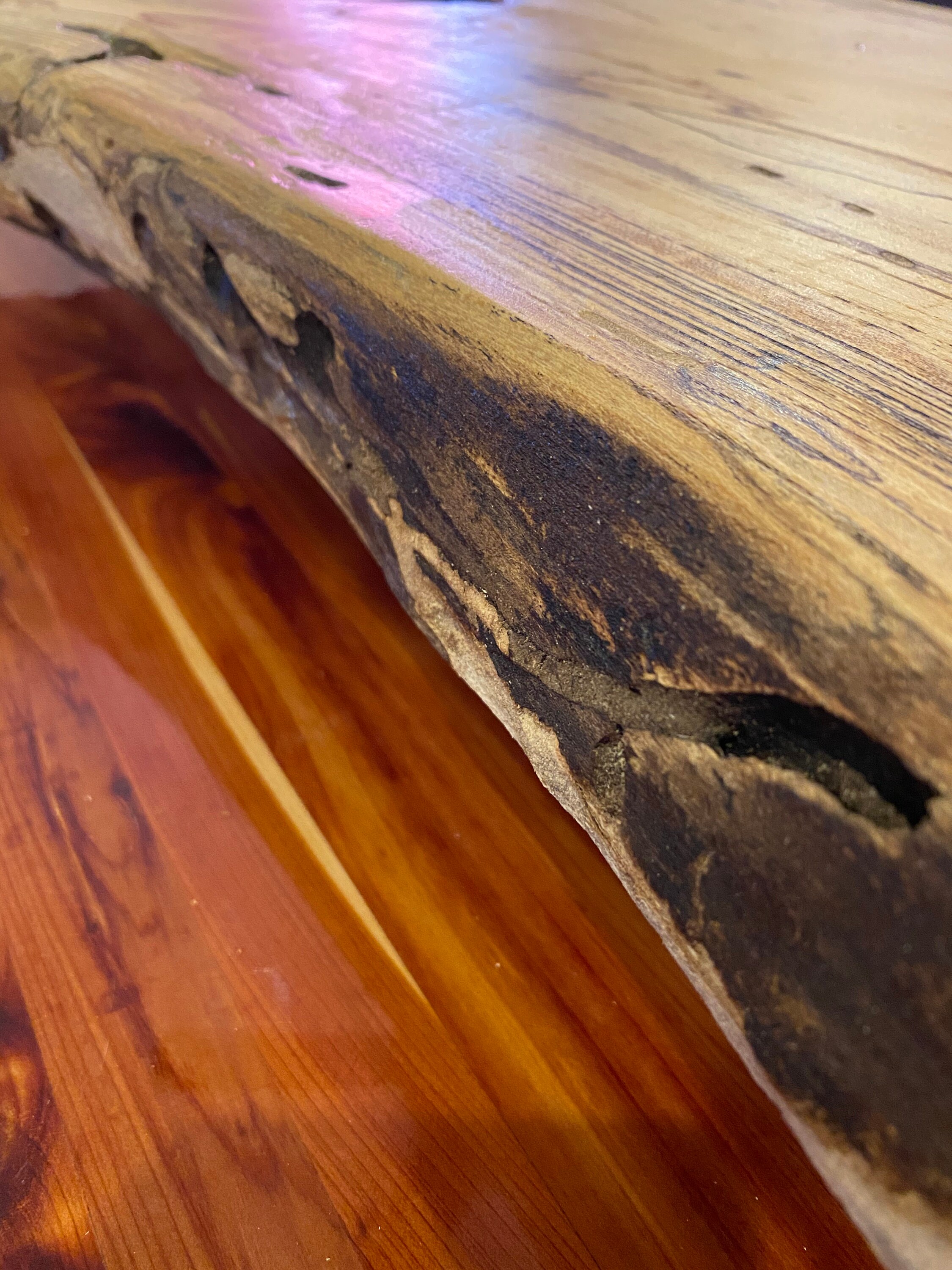 Hackberry Floating Shelf Floating Shelf Live Edge Wood Bark - Etsy