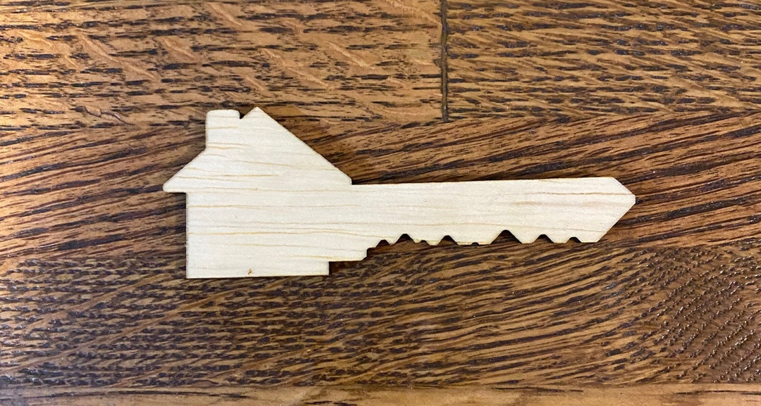 Blank Wooden Key, Key Sign, Realtor Sign, Laser Cut Wood, New Homeowner ...