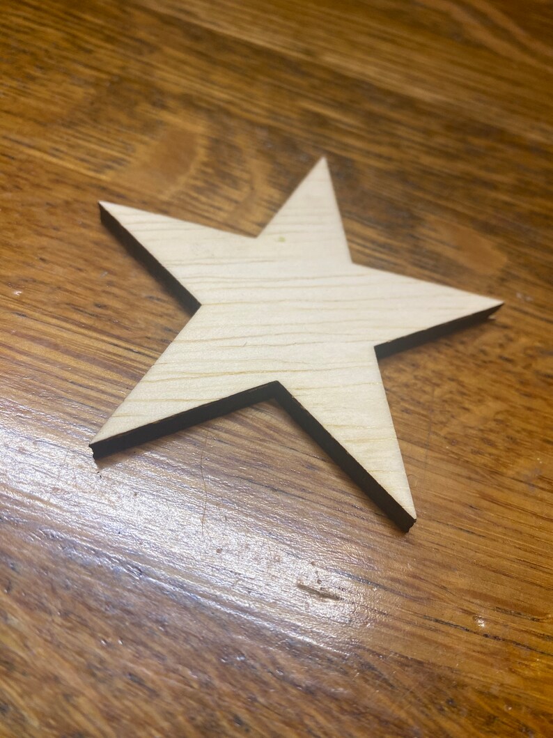Laser Cut Stars, Blank Wooden Star, 3D Signs, Craft Pieces, Laser Cut ...