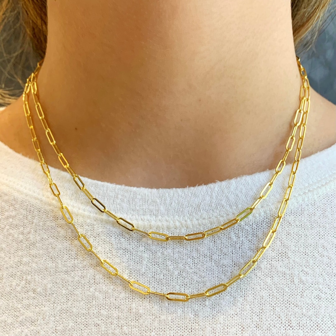 Gold Filled Paper Clip Chain (medium) - Etsy
