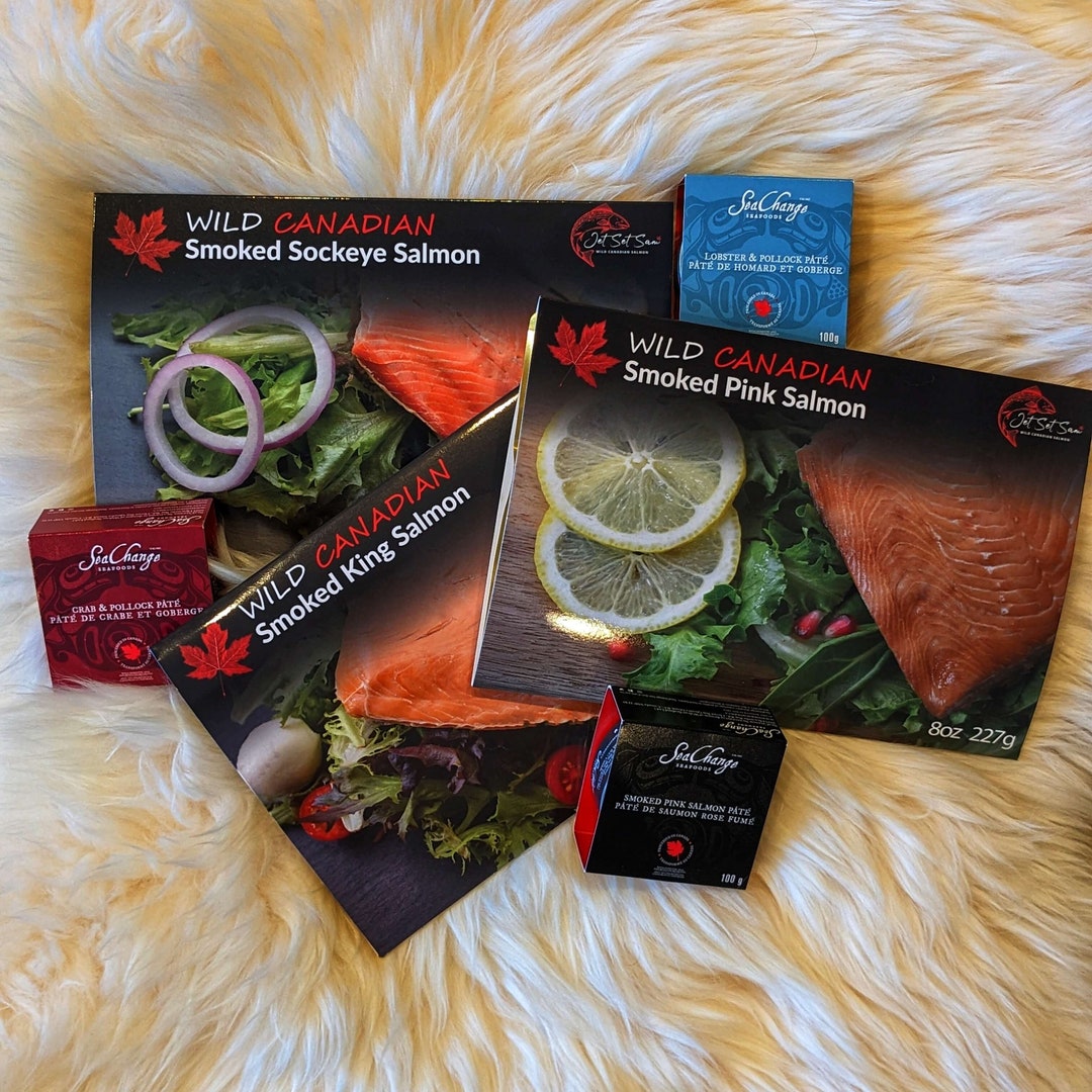 Smoked Salmon Food Gift Pack Featuring Wild Canadian Salmon and Lobster ...