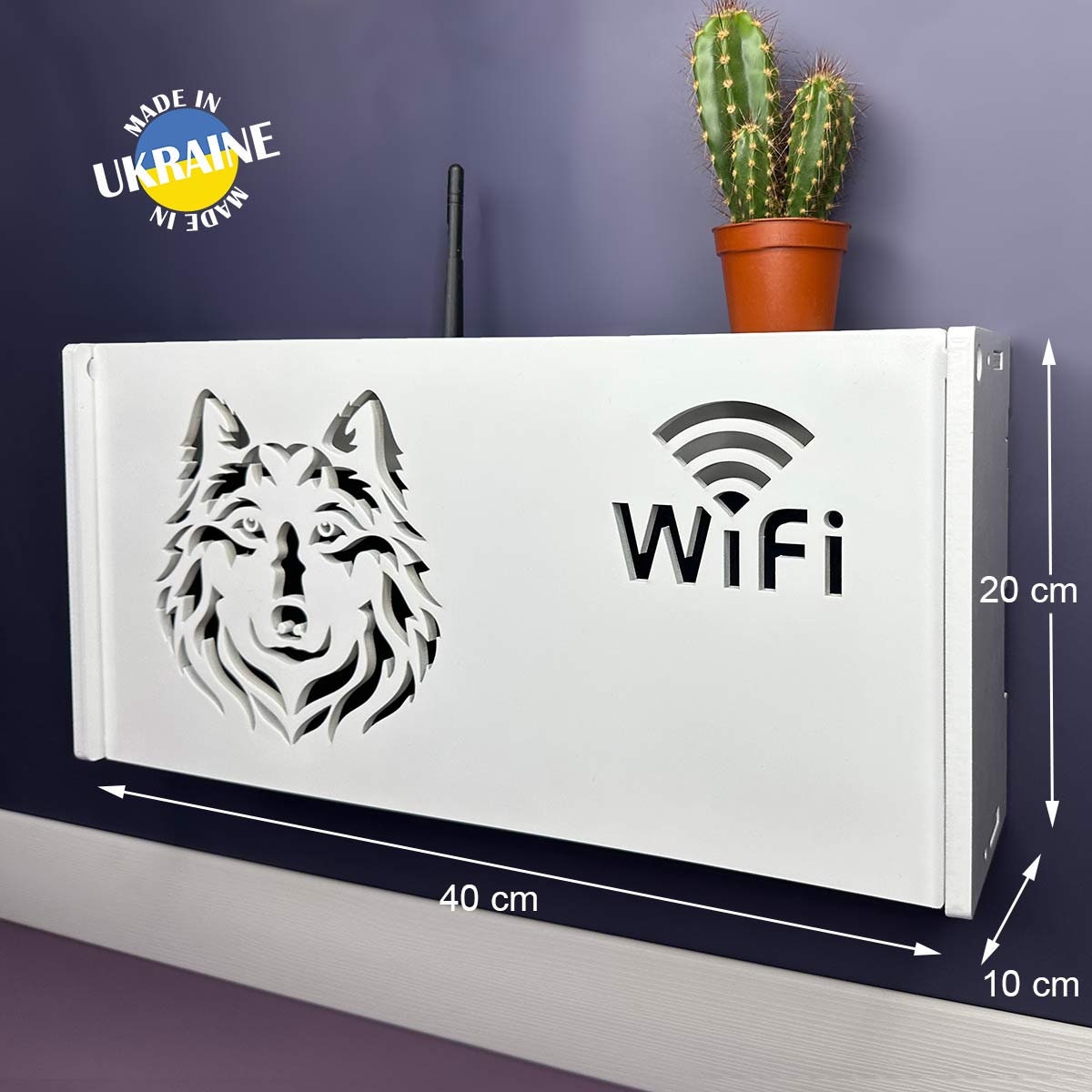 Wood Wireless Router Storage Box, Wall-mounted Decorative Shelter Box ...