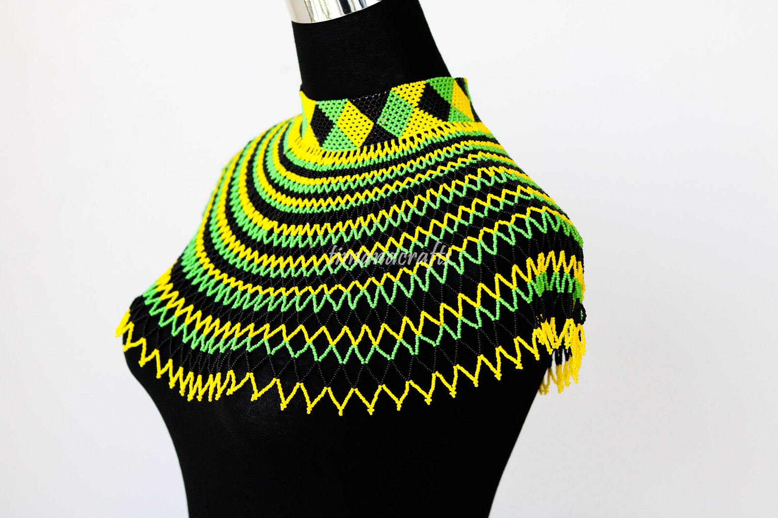African Wedding Necklace Zulu Necklace Beaded Shawl | Etsy