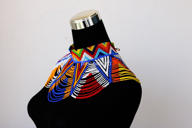 African Wedding Necklace Zulu Necklace Beaded Shawl - Etsy