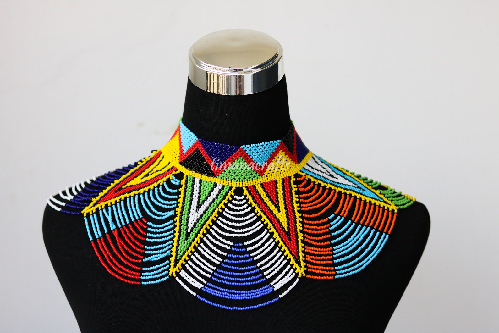 African Wedding Necklace Zulu Necklace Beaded Shawl - Etsy