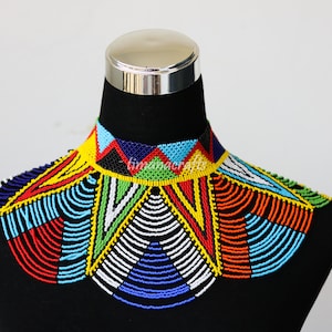 African Wedding Necklace Zulu Necklace Beaded Shawl - Etsy