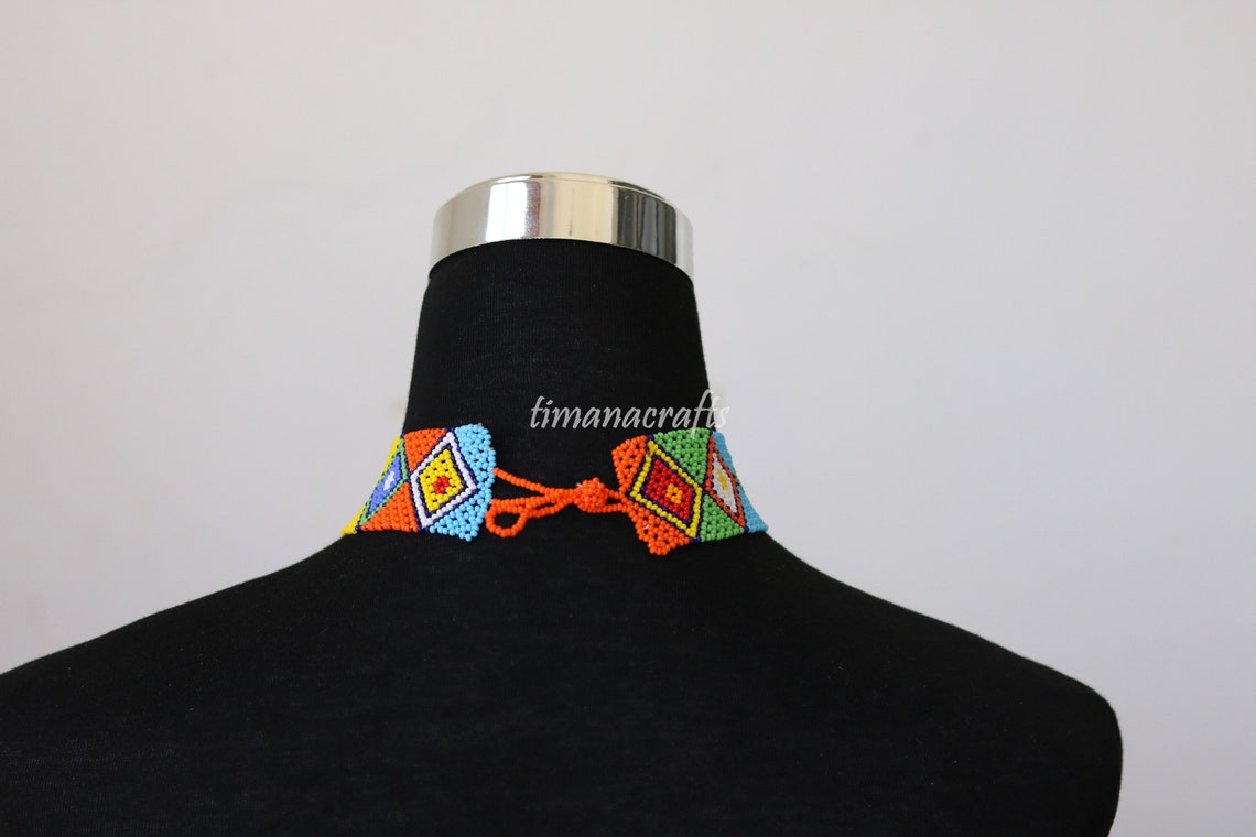 African Wedding Necklace Zulu Necklace Beaded Shawl - Etsy