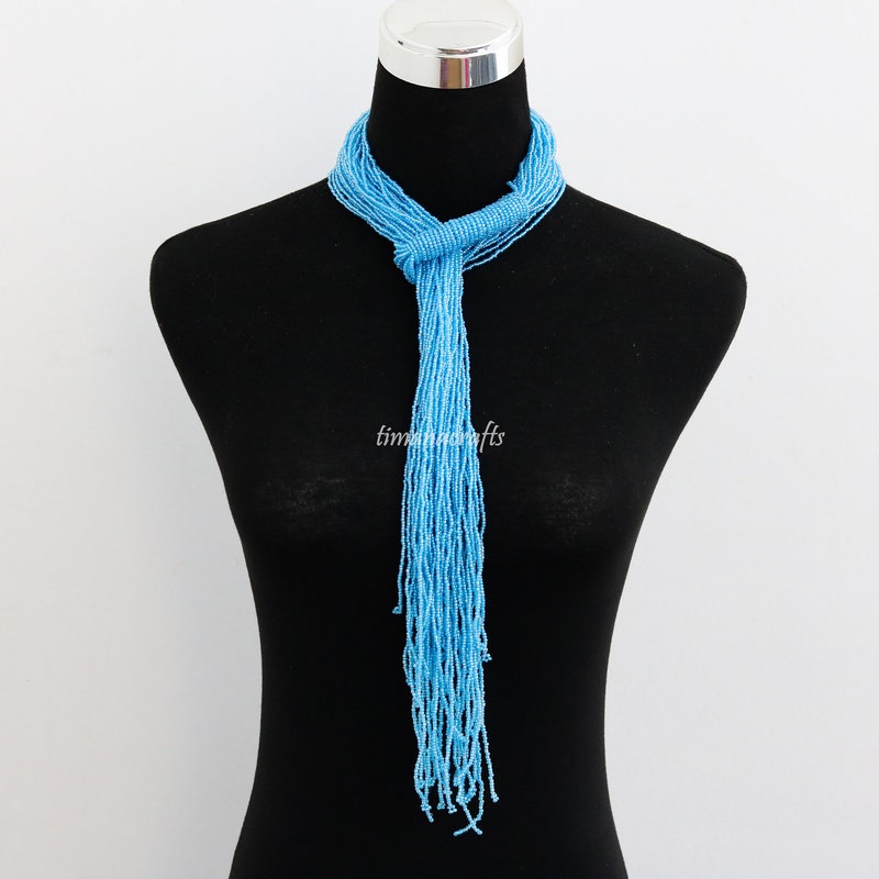 Scarf With Beads - Etsy