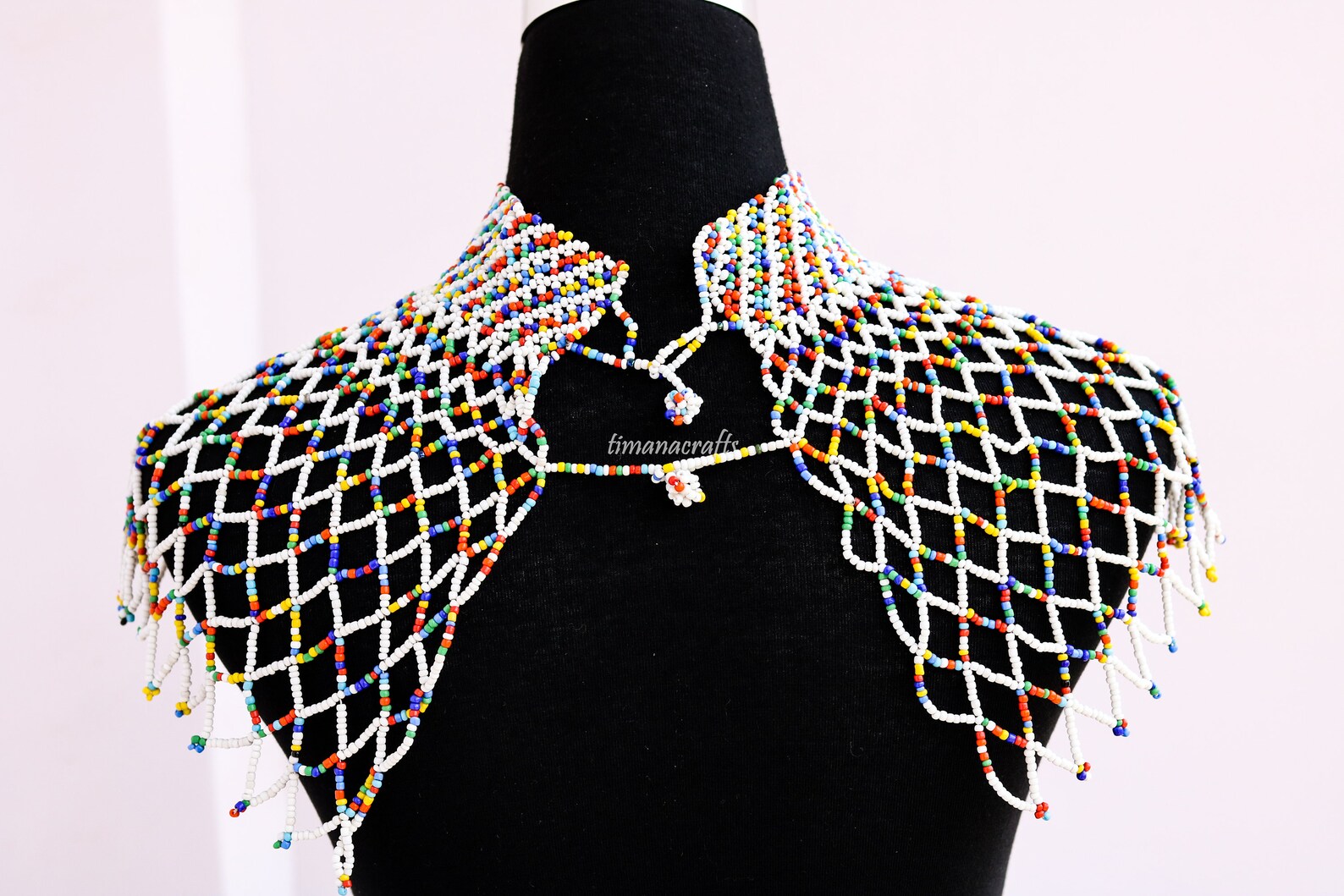 African Wedding Necklace Zulu Necklace Beaded Shawl - Etsy