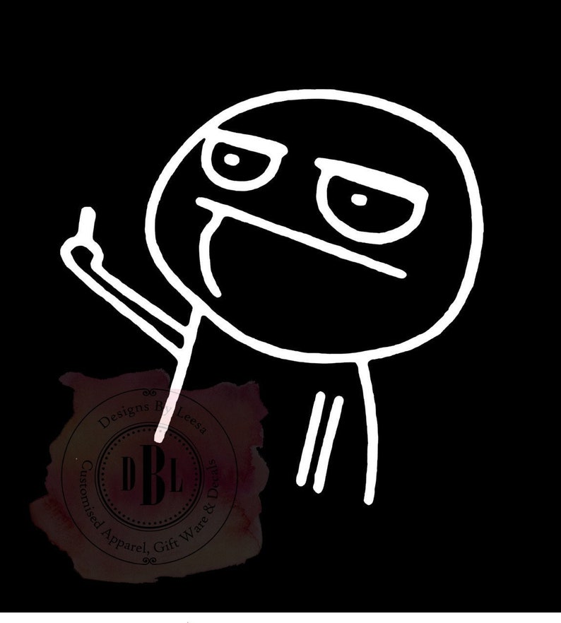 Up Yours Middle Finger Stick Man Decal - Etsy