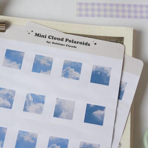 Stickers Paper Aesthetic stickers cloud stickers bullet journals Cloud ...