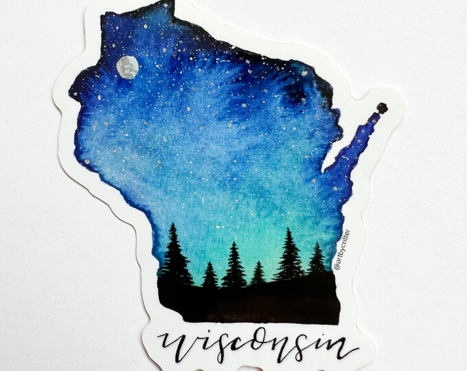 Wisconsin WI State Outline Vinyl Decal Sticker - Etsy