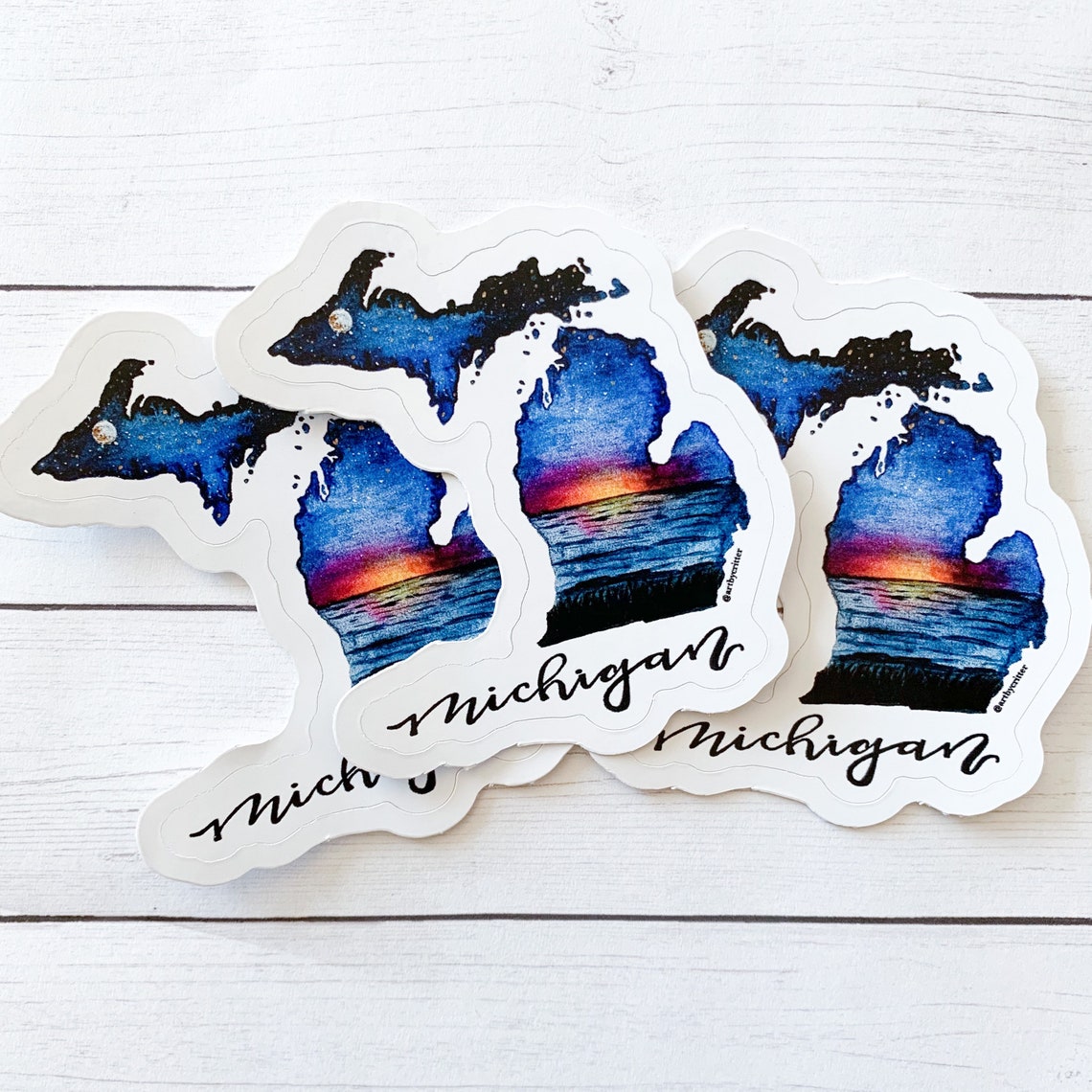 Michigan State Outline Decal Sticker - Etsy