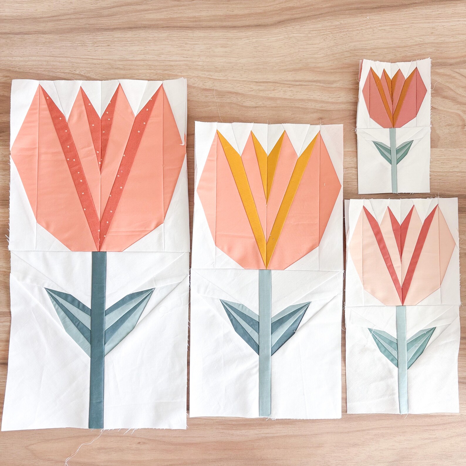 Sweet Tulip FPP Quilt Block Pattern (PDF Digital Download) - Etsy