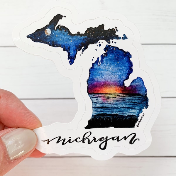 Michigan Sticker - Etsy