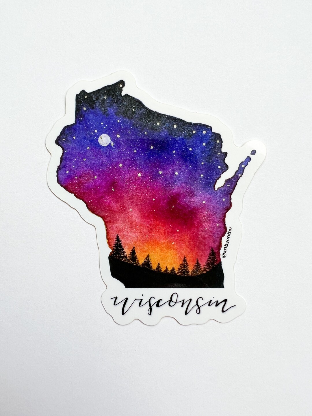 Wisconsin State Outline Decal Sticker in Pink - Etsy