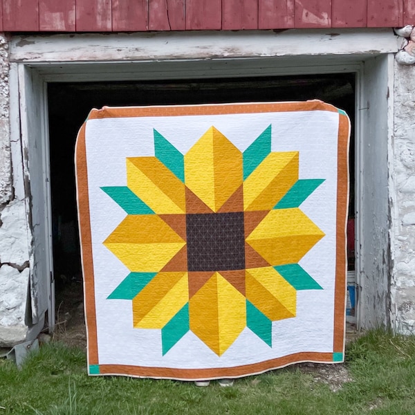 Sunflower Barn Quilt Pattern - Etsy