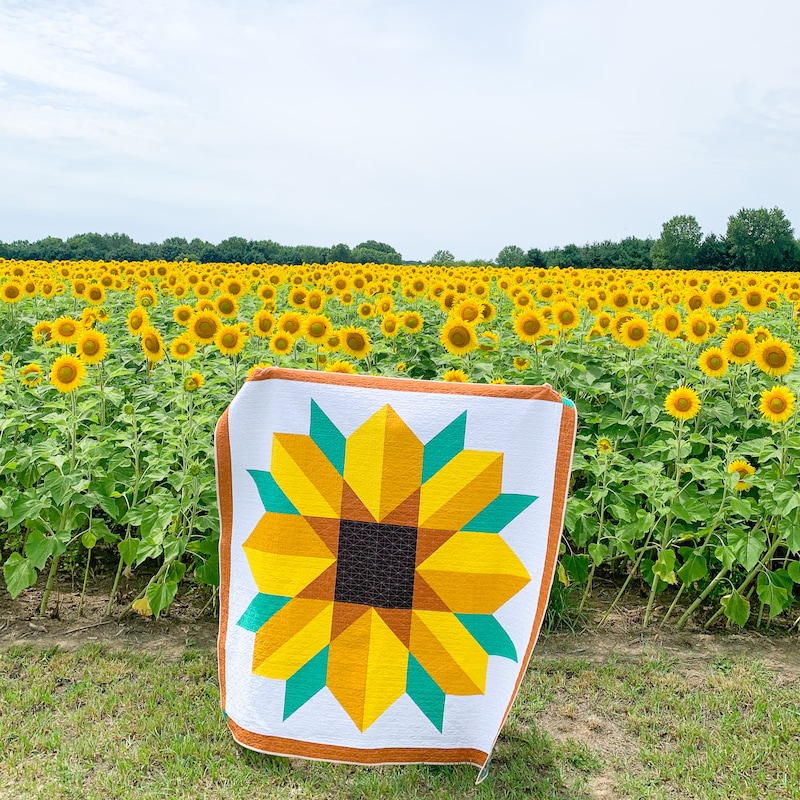 Sunflower Quilt - Etsy