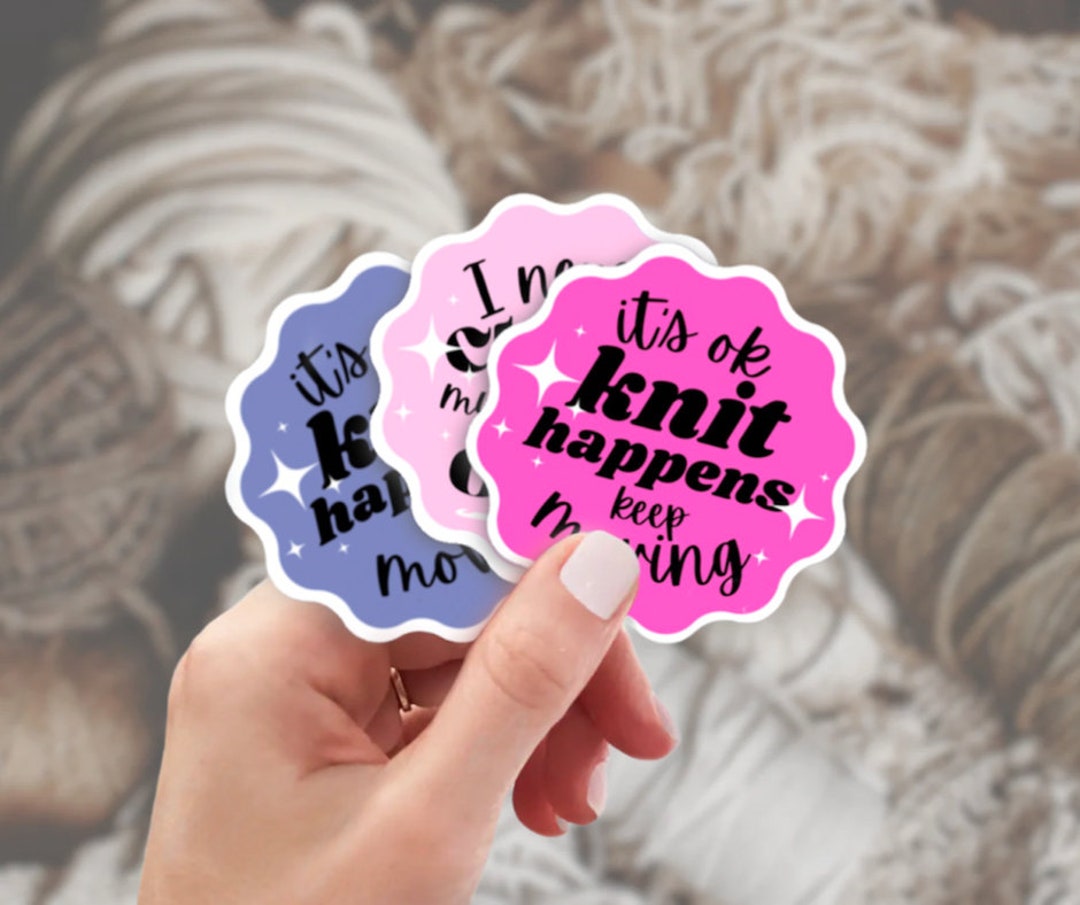 Knitting Sticker, Yarn Sticker for Knitter, Knitting Gift, Yarn Gift ...