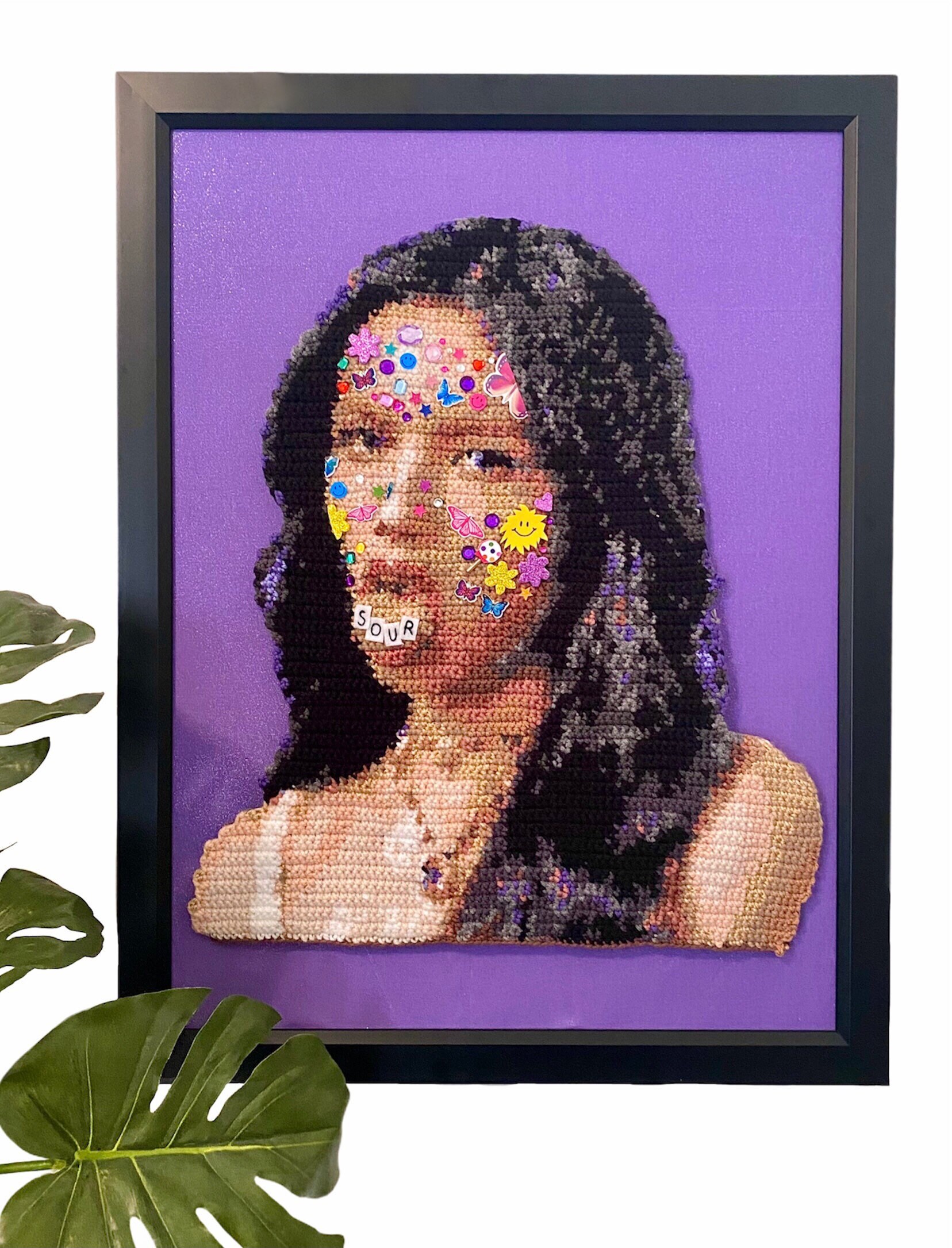 Olivia Rodrigo Sour Crochet Music Poster Painting with | Etsy