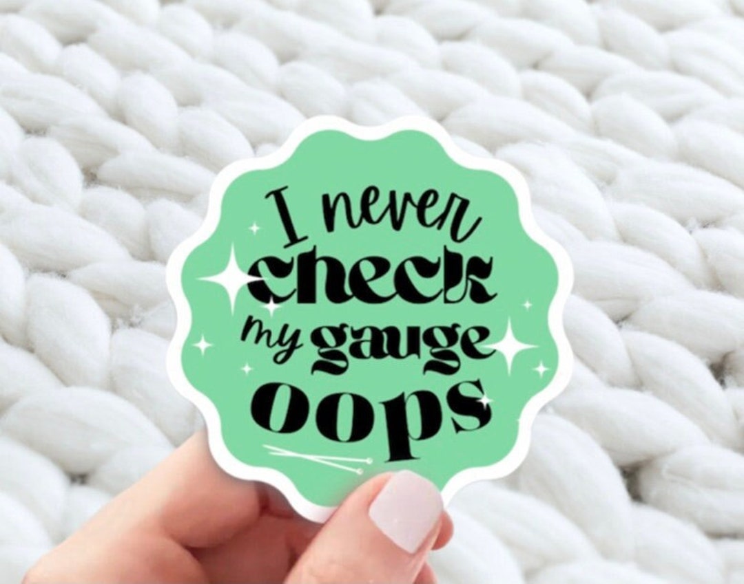 Knitting Sticker Knit Yarn Sticker for Knitter Gift Sticker Yarn Gift ...