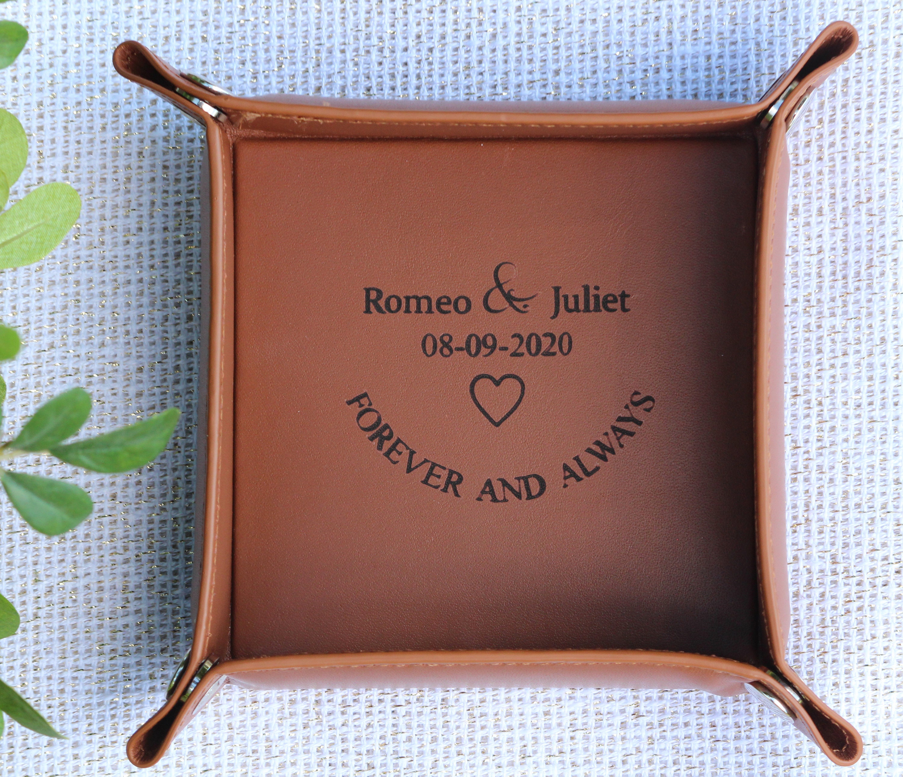 Personalized Leather Tray, Valet Tray, Customized Gift, Office Gift ...